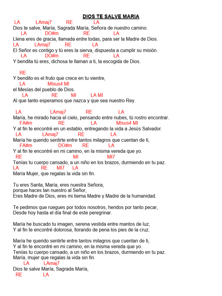 Dios Te Salve Maria | PDF