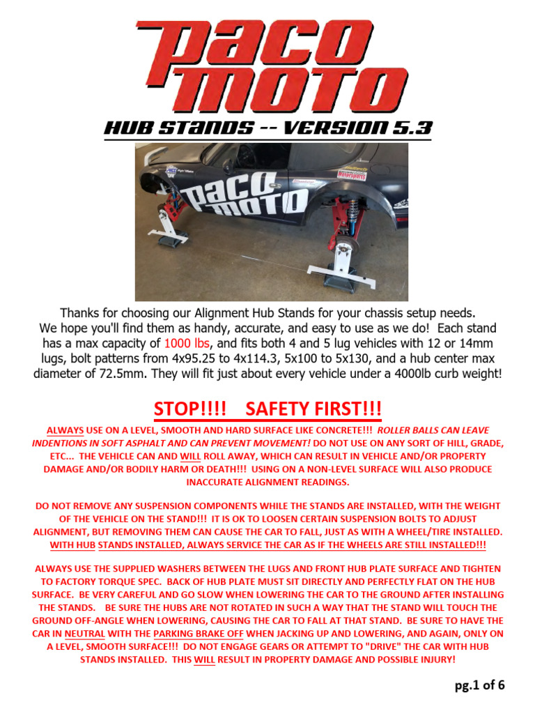 PacoMoto HubStands Ver5 - 3 | PDF | Screw | Nut (Hardware)