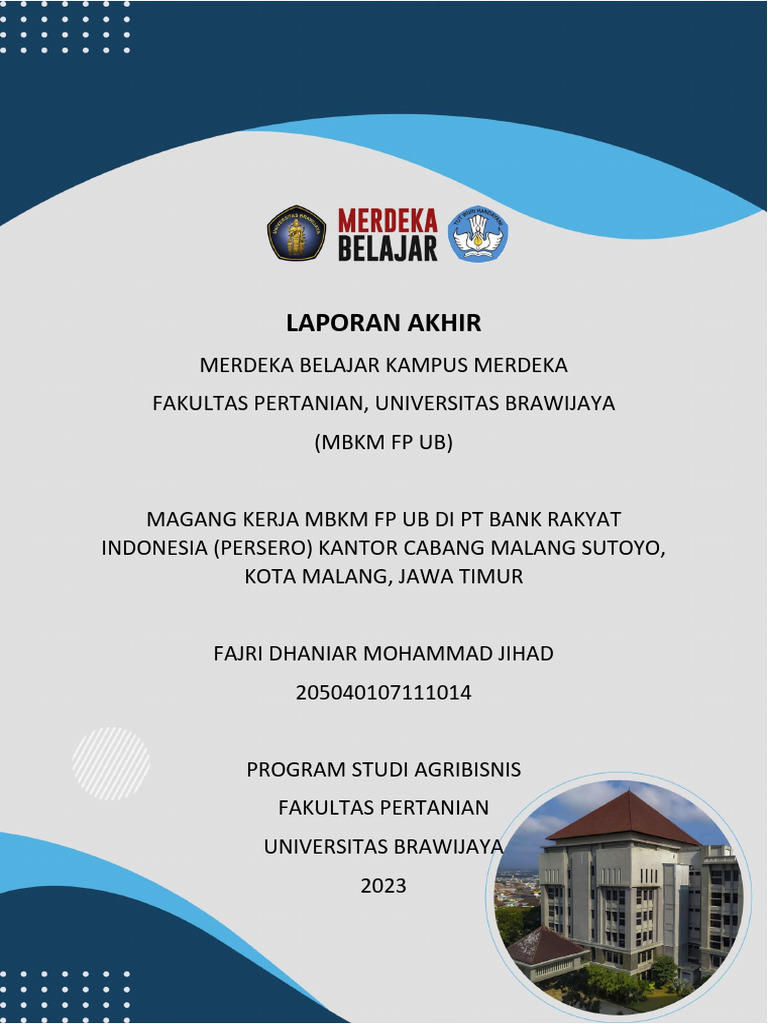 Cover Laporan MBKM FP 2023 Dummy | PDF