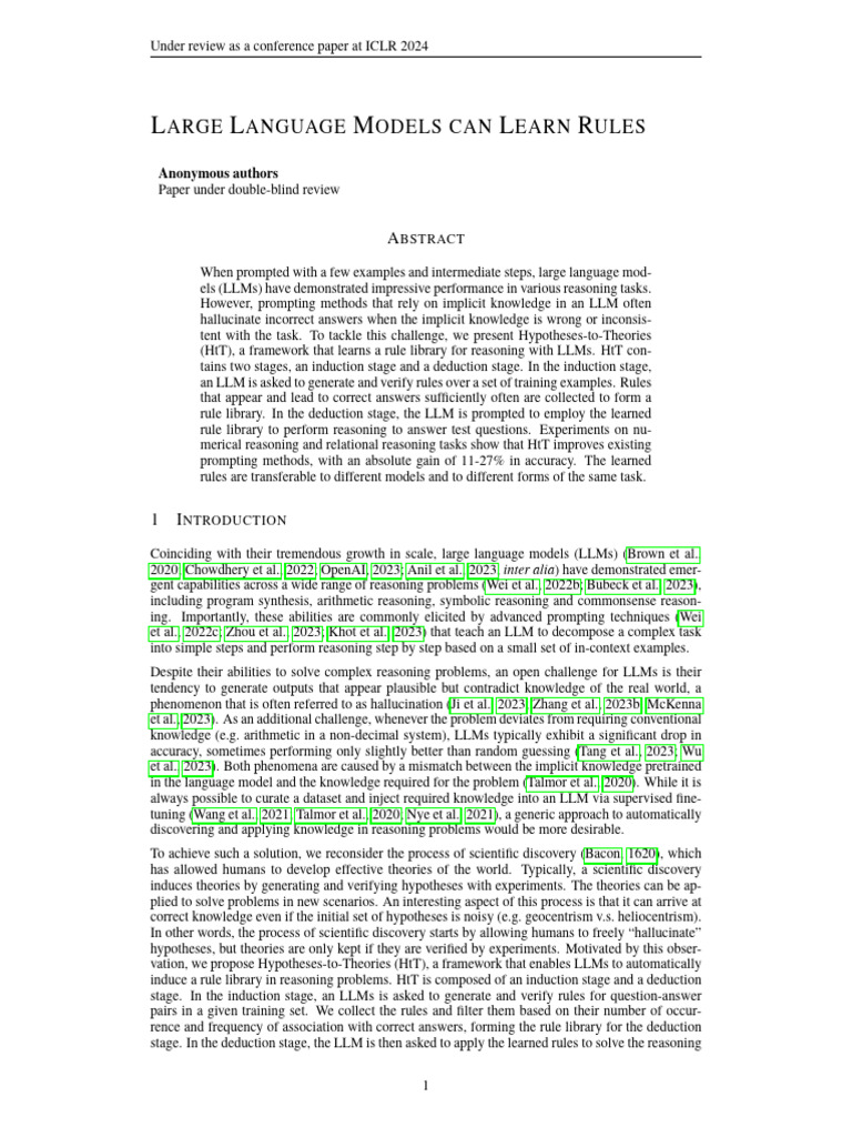 4966 Large Language Models Can Lear | PDF | Inductive Reasoning ... 4966 Large Language Models Can Lear | PDF | Inductive Reasoning ...