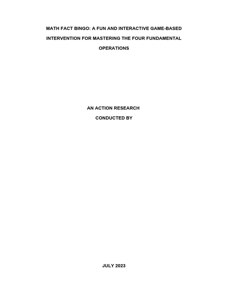 Math Fact Bingo | PDF | Mathematics | Learning