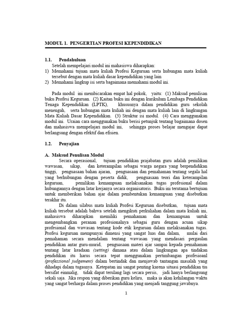 Profesi Kependidikan: Panduan Lengkap | PDF | Karier & Perkembangan