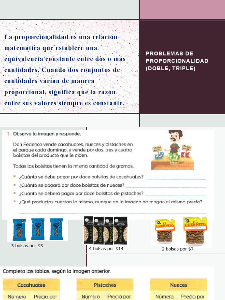 Problemas de Proporcionalidad (Doble, Triple) | PDF