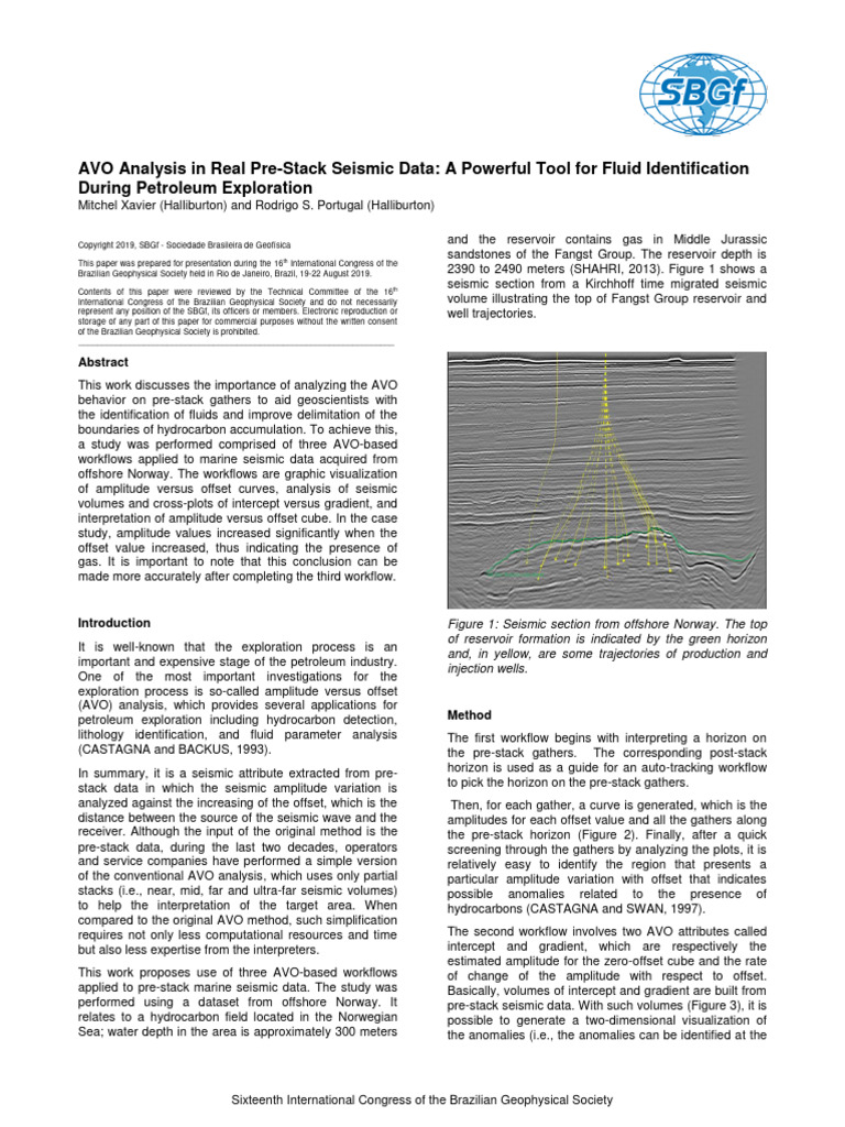 AVO Analysis in Real Pre-Stack Seismic Data - A Powerful Tool For Fluid ...
