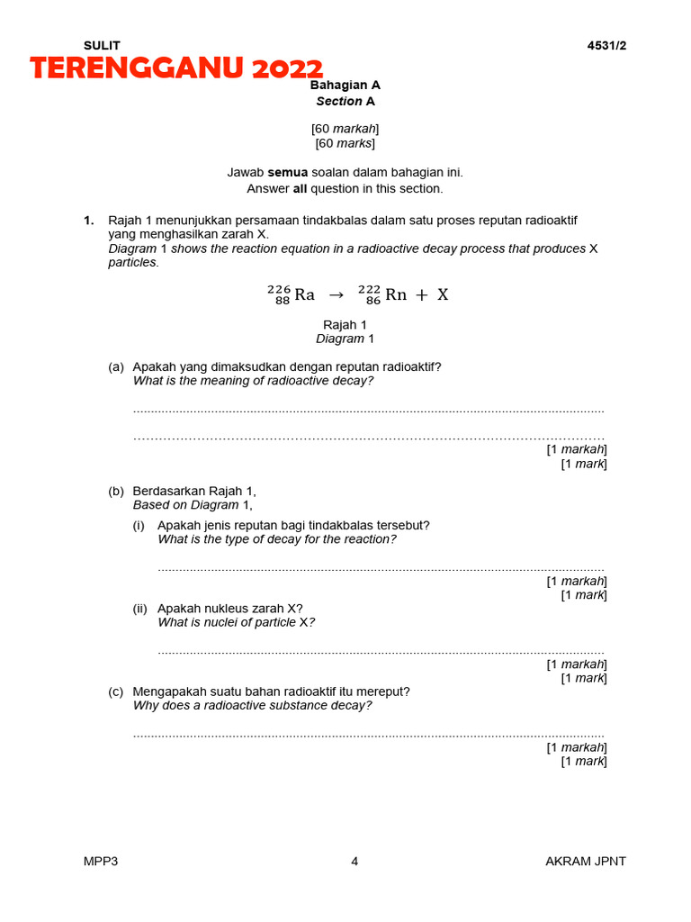 2022 Terengganu - MPP3 Physics K2 | PDF