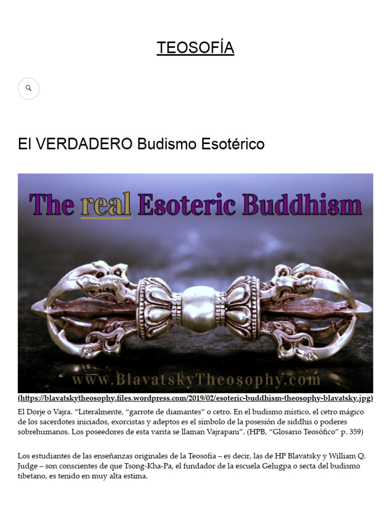 El VERDADERO Budismo Esotérico - TEOSOFÍA | PDF | Budismo tibetano | Mahayana
