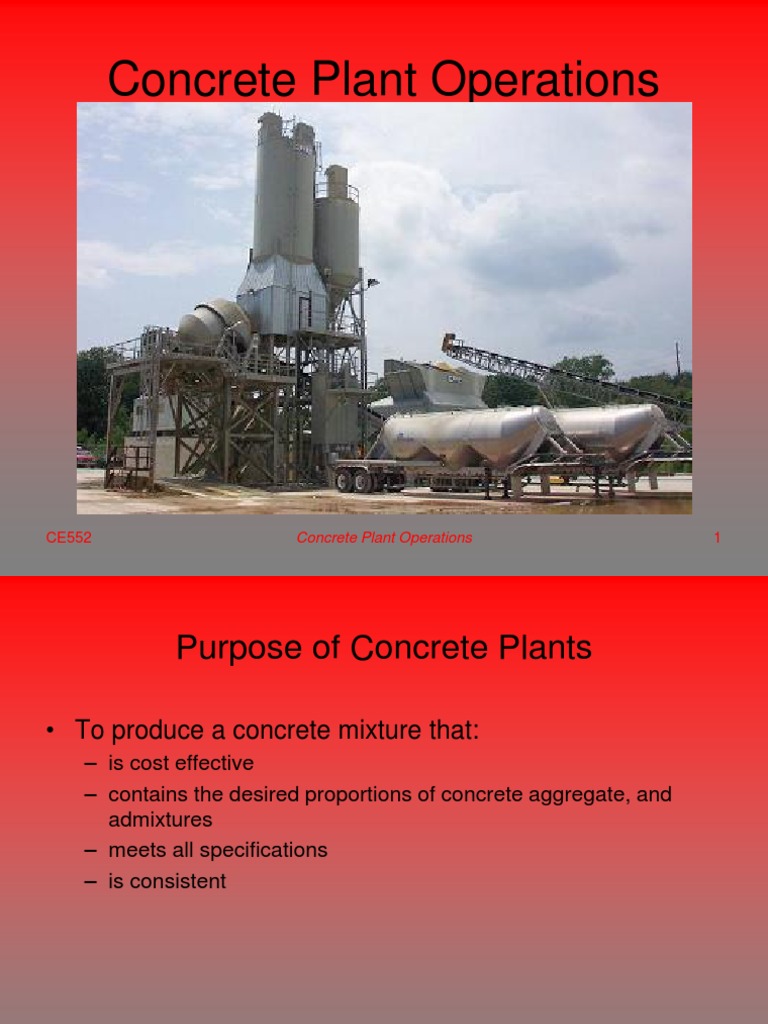 Concrete Plant Operations | PDF | Manmade Materials | Concrete