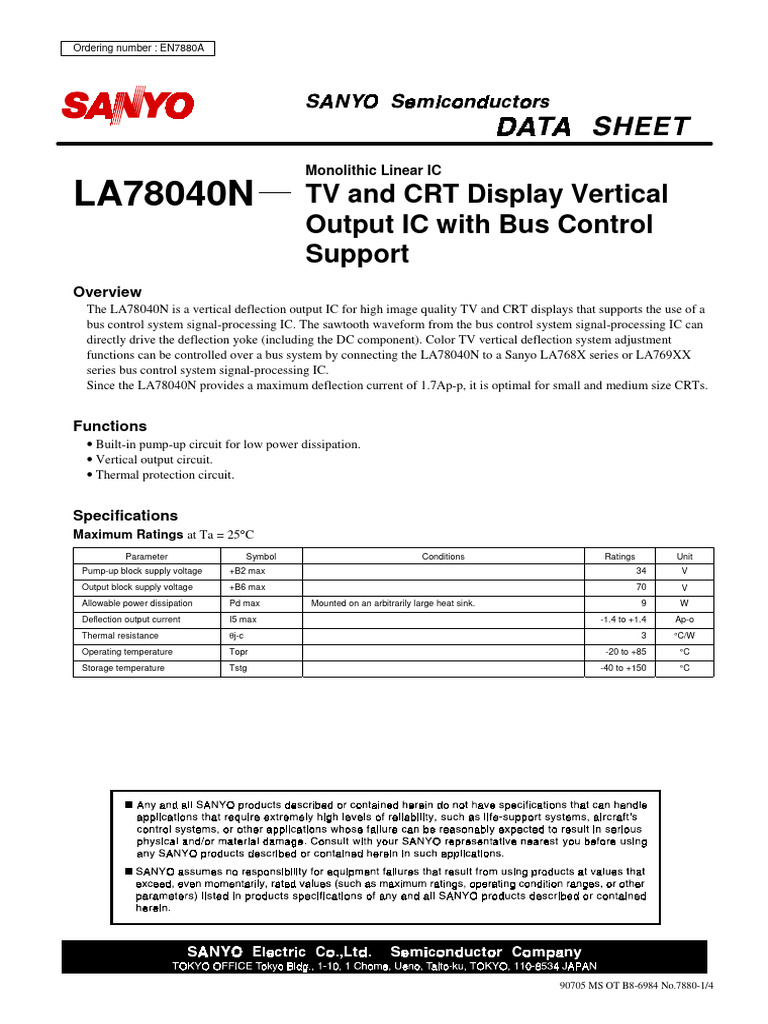 La 78040 | PDF | Information | Power Supply