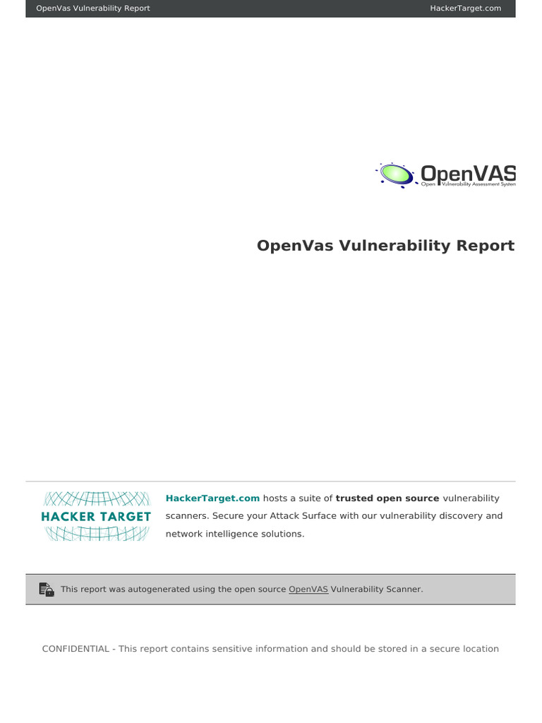A Specimen of Network Security Scan Report | PDF | Transport Layer ...