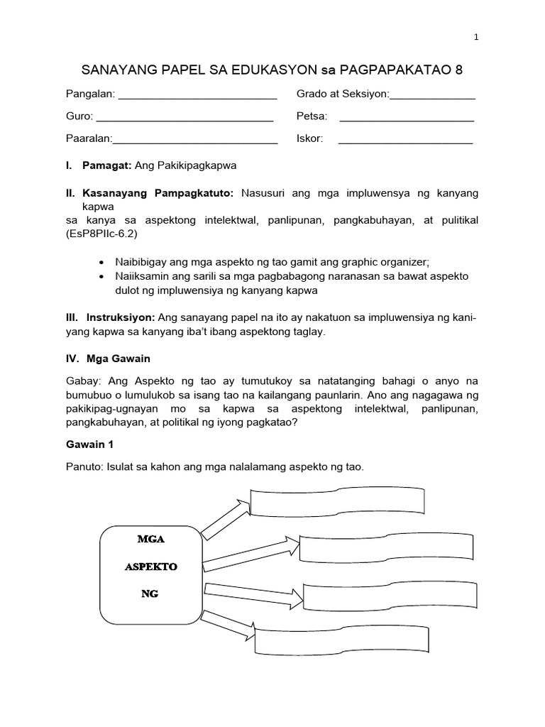 2 Competency Pakikipagkapwa | PDF