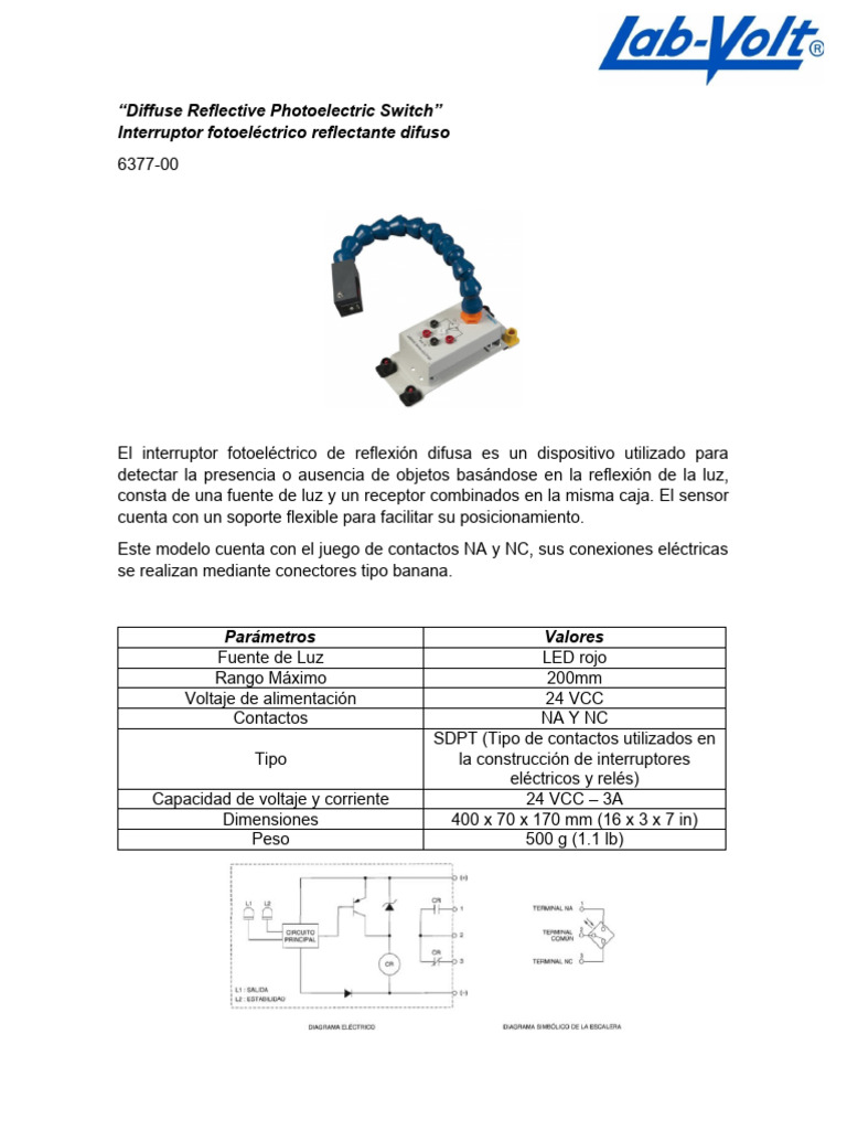 Sensores LabVolt | PDF | Relé | Diodo emisor de luz