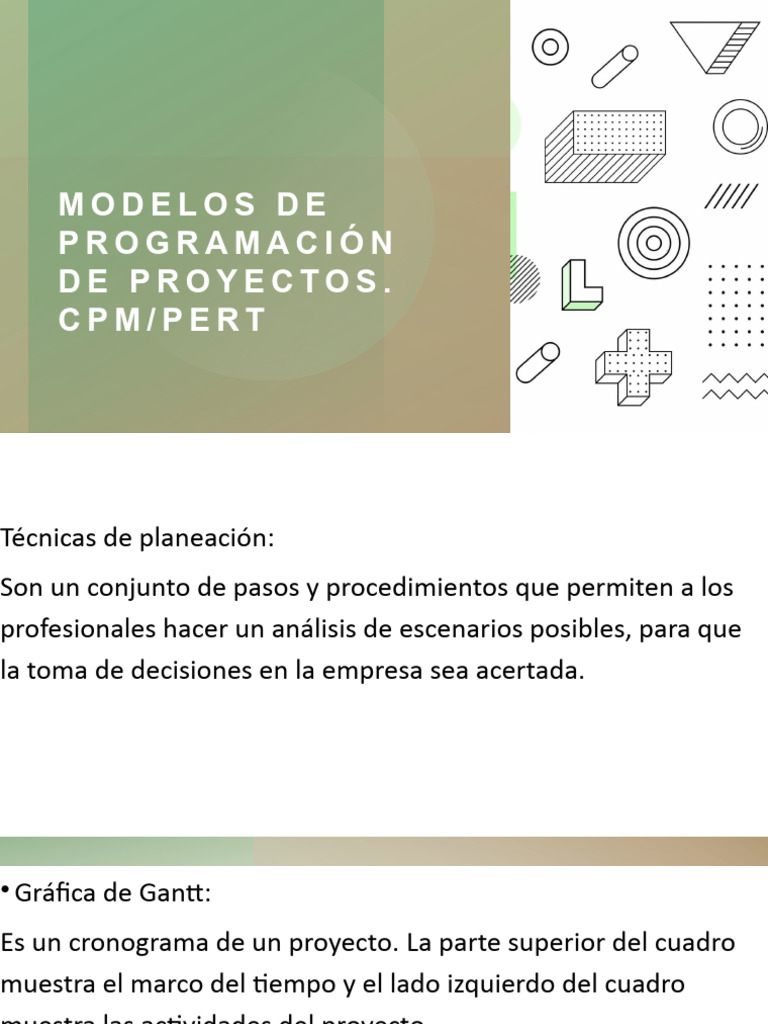 Modelos de Programación de Proyectos | PDF | Teoría de sistemas ...