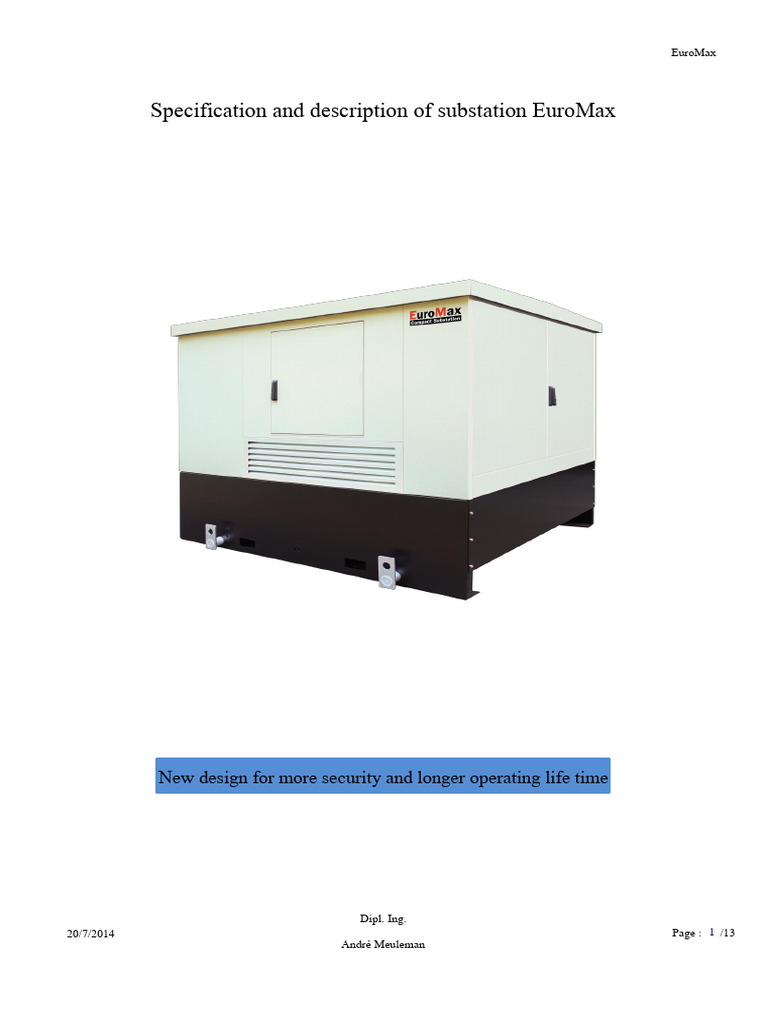 3.specification and Description of Substation EuroMax (All) | PDF ...