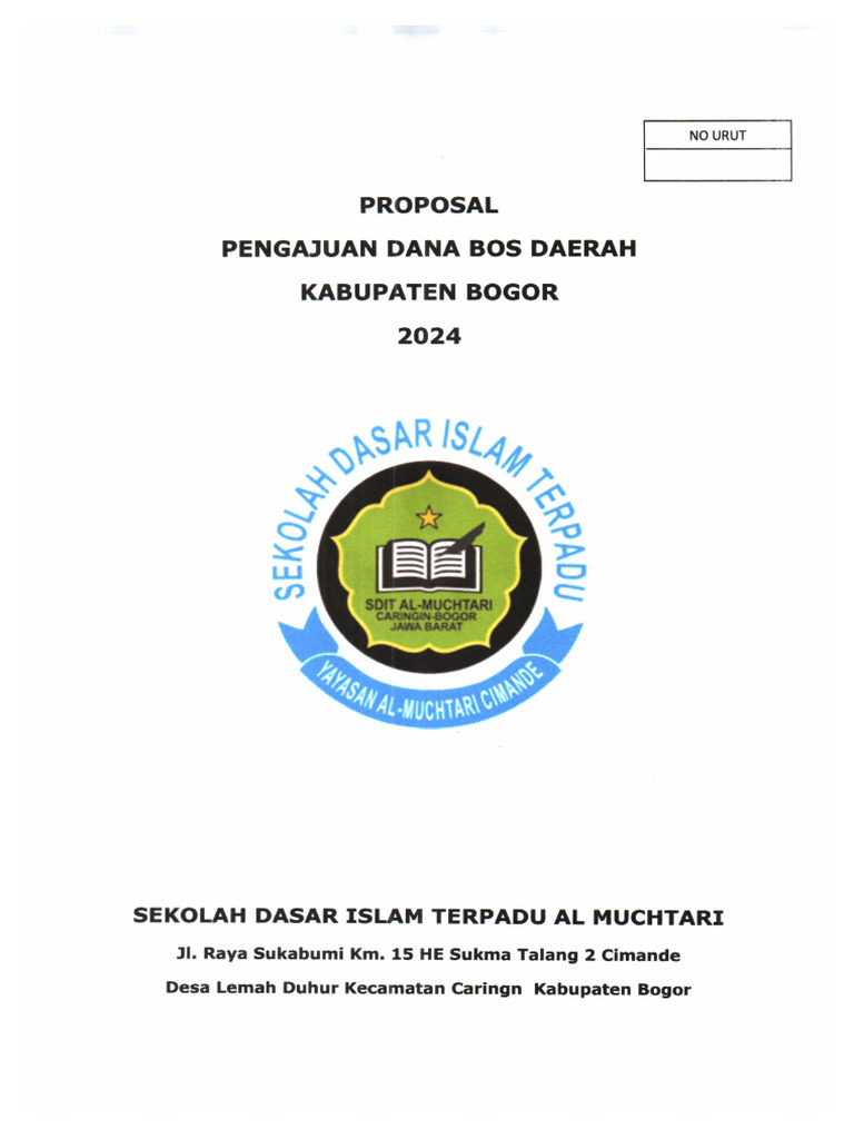 Proposal Bosda 2024 - Sdit Al Muchtari | PDF
