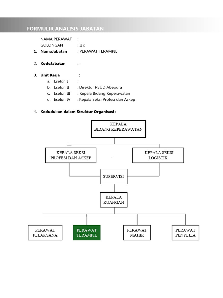 FORMULIR ANALISIS JABATAN | PDF FORMULIR ANALISIS JABATAN | PDF