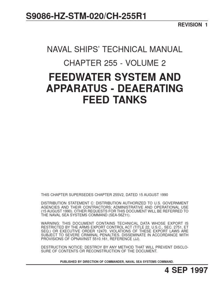 NSTM.255v2.FEEDWATER SYSTEM&APPARATUS-DEAERATING FEED TANKS.S9086-HZ ...
