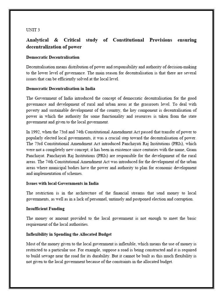 LLM Decentralisation Unit 3 | PDF | Government | Governance