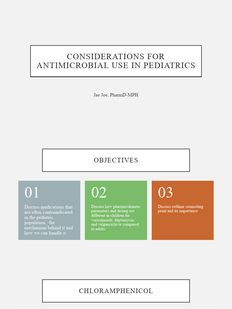 Considerations For Pediatric Abx | PDF | Medical Specialties | Medicine