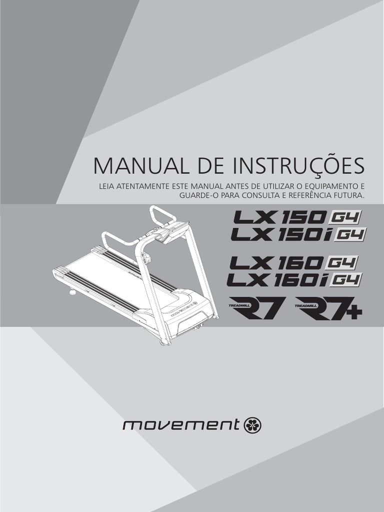 Manual Esteiras LX G4 | PDF | Parafuso | Frequência cardíaca