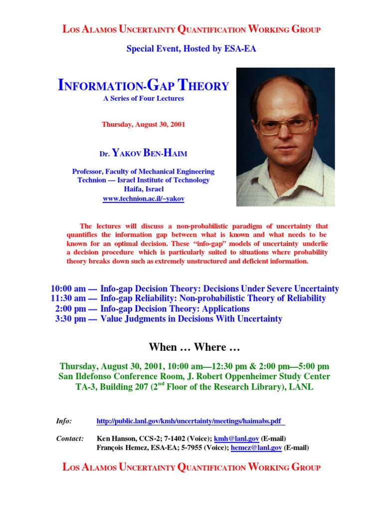 Info-Gap Decision Theory Lectures | PDF | Scientific Theories | Applied ...