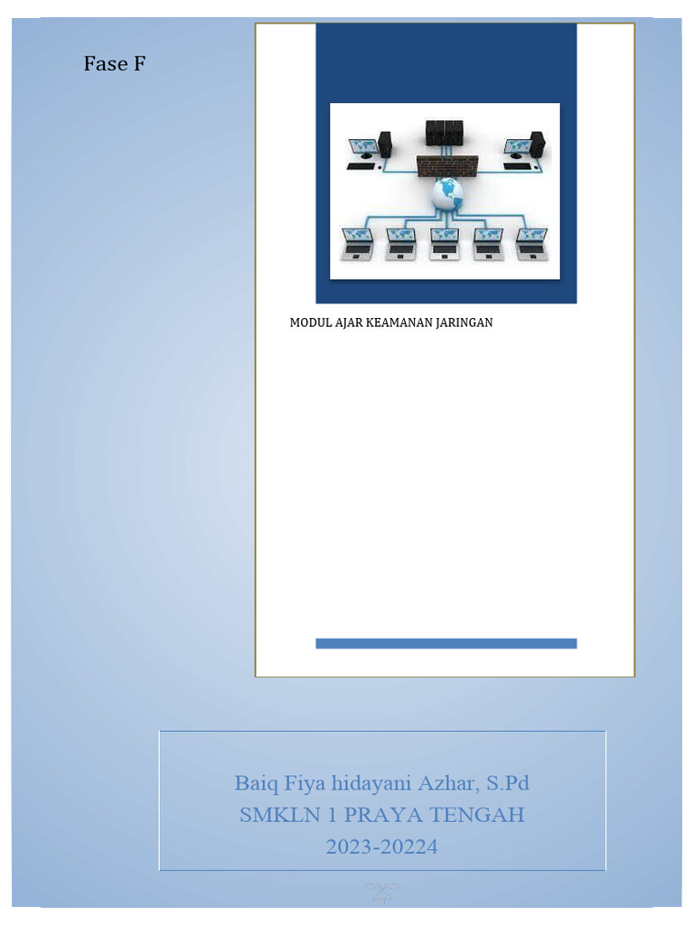 Modul Ajar Keamanan Jaringan Fase F | PDF | Komputer