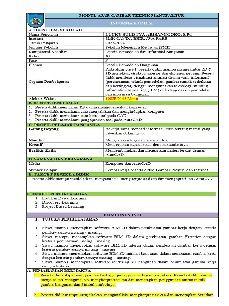 Modul Ajar Xi Dpib Apl&pig (Lucky Sa) | PDF | Komputer | Teknologi & Rekayasa