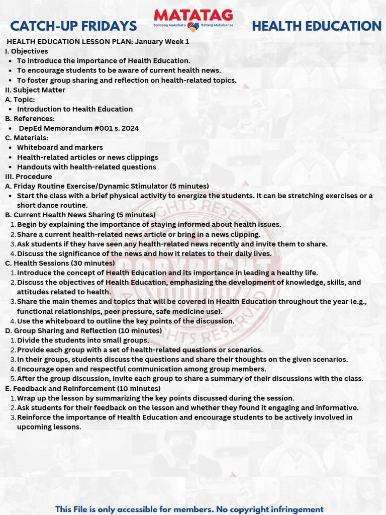 Health Education Grade 3 | PDF | Health Education | Psychological ...