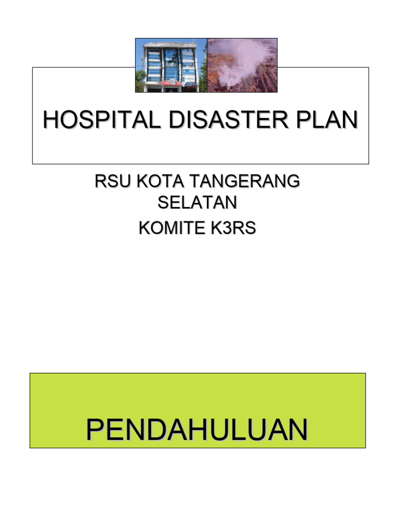 Hospital Disaster Plan | PDF
