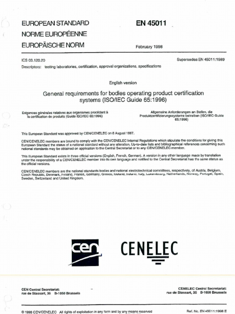 Iso Guide 65-1996 | PDF