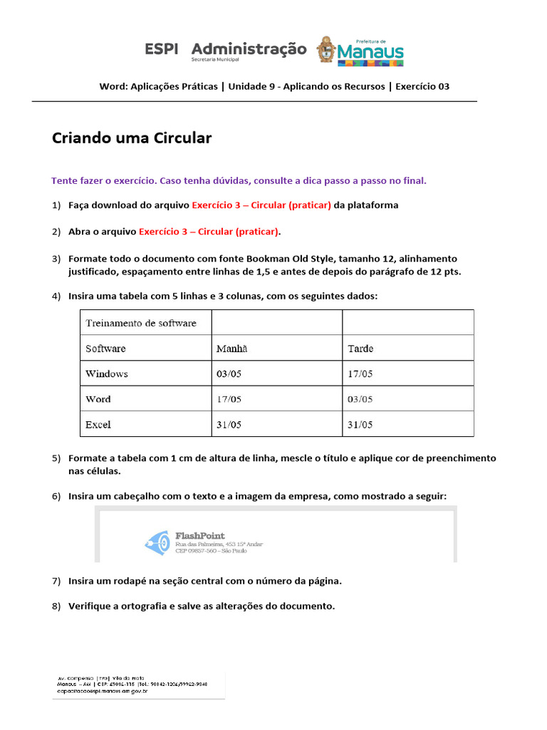 Exercício 3 - Criando Uma Circular (Orientações e Dicas de Resolução ...