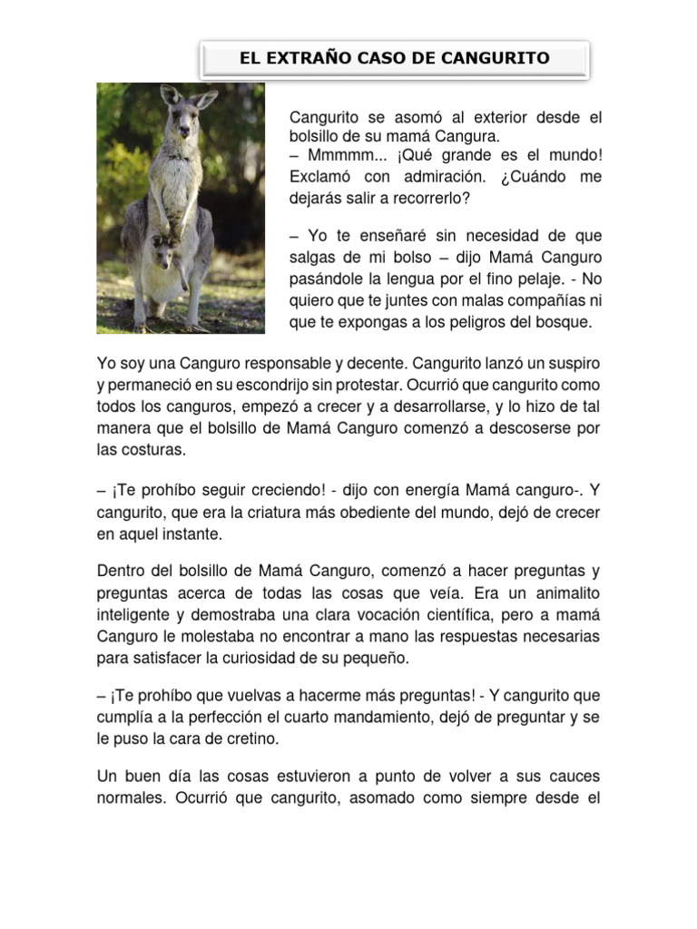El Extraño Caso de Cangurito | PDF
