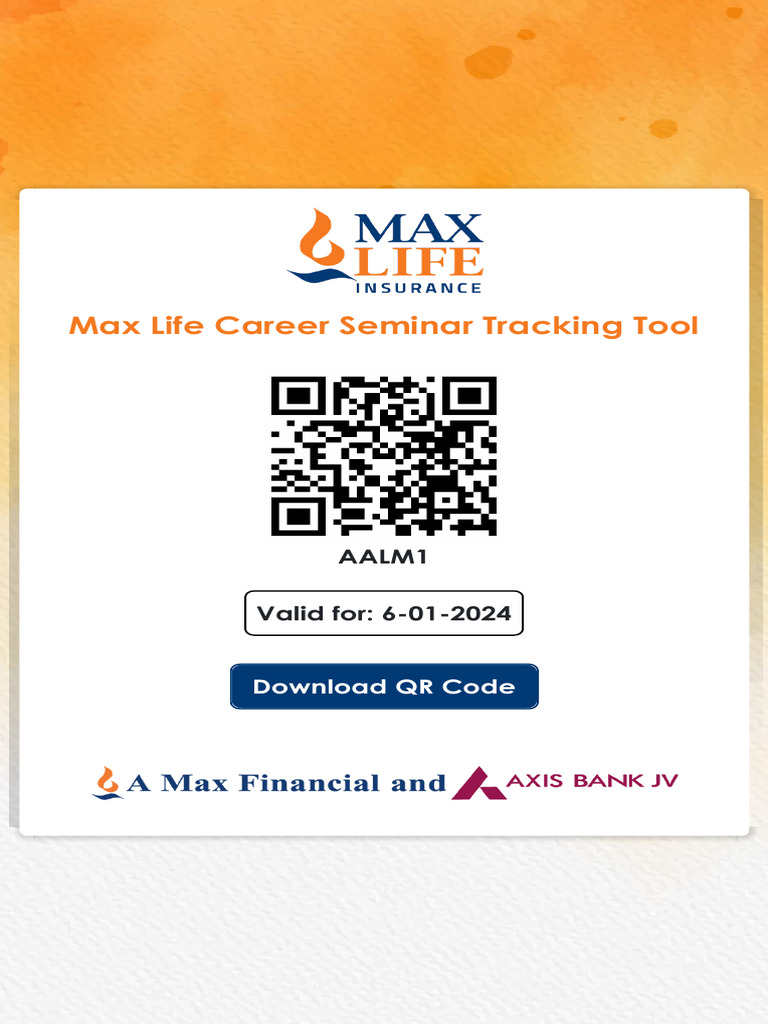 Max Life Insurance - Career Seminar Invitation QR Tool | PDF | Business ...