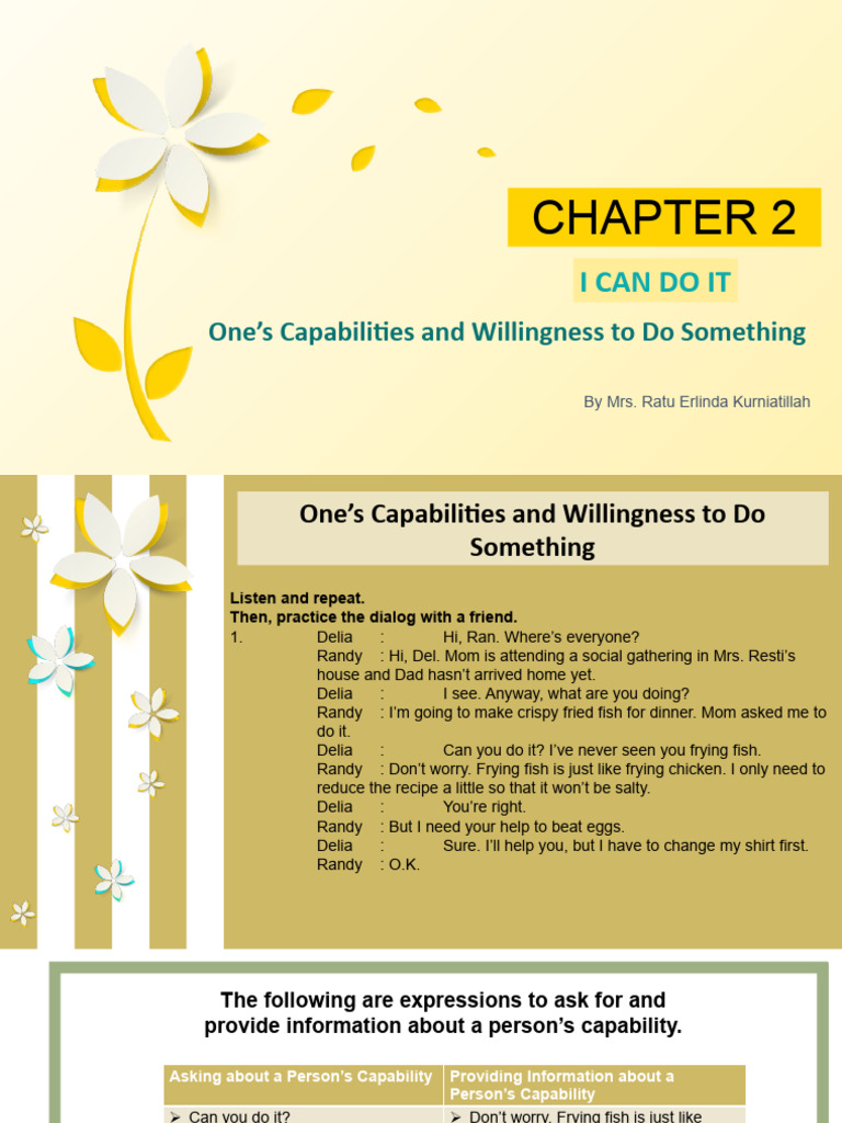 CHAPTER 2 - Capabilities and Willingness | PDF | Wellness