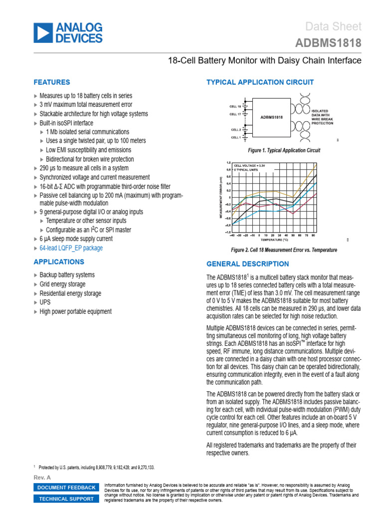 Adbms 1818 | PDF | Analog To Digital Converter | Electronics