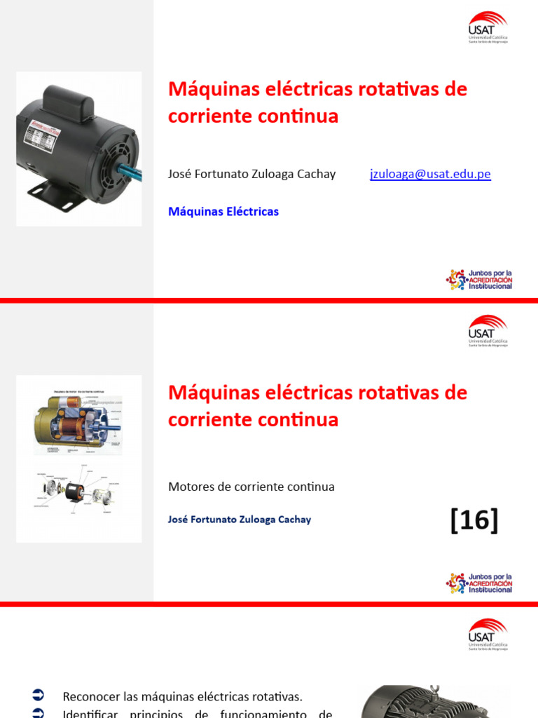 Sesión de Clase 16 - Maquinas Electricas Rotativas de Corriente Continua | PDF | Motor eléctrico ...