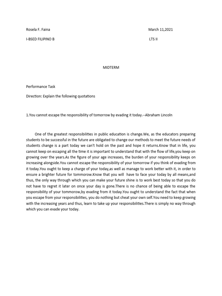 Faina, Rosela... LTS MIDTERM, Q | PDF