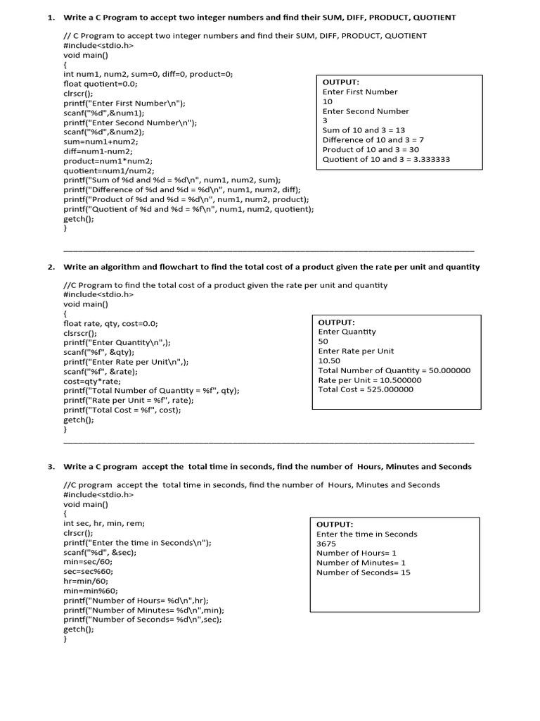 C Programs Pdf Software Engineering Computer Science 