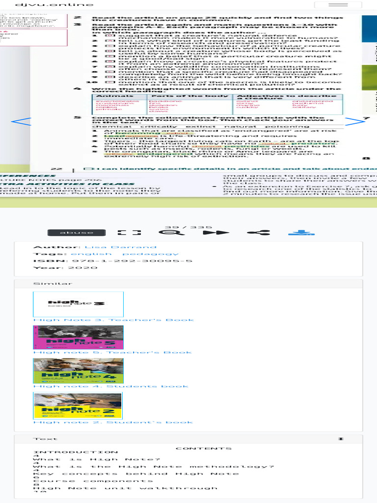 High note 4. Teachers book - Lisa Darrand - 2020 | PDF