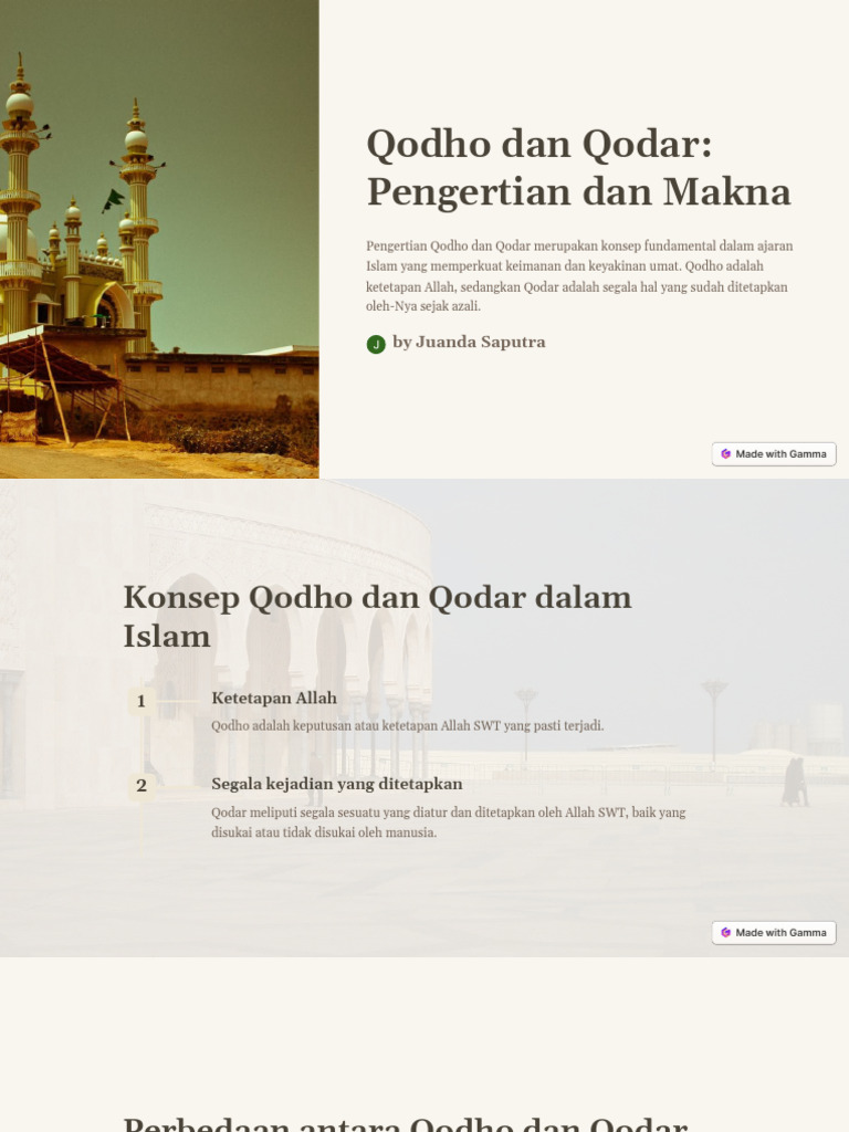 Qodho Dan Qodar Pengertian Dan Makna | PDF | Gaya Hidup