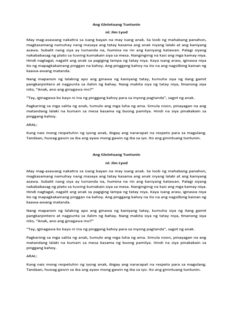 Ang Ginintuang Tuntunin | PDF