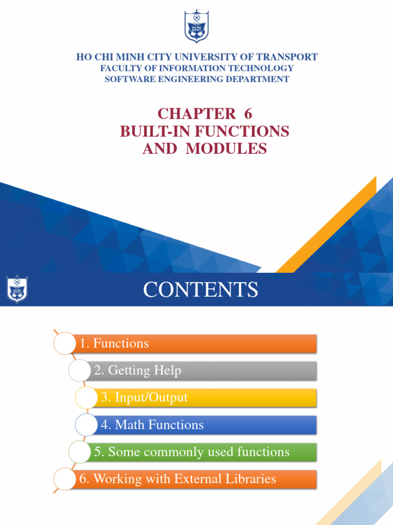 Chapter 6 Built In Functions And Modules Pdf Command Line Interface Parameter Computer 