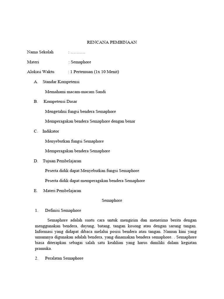 Pembelajaran Sandi Semaphore Pramuka | PDF