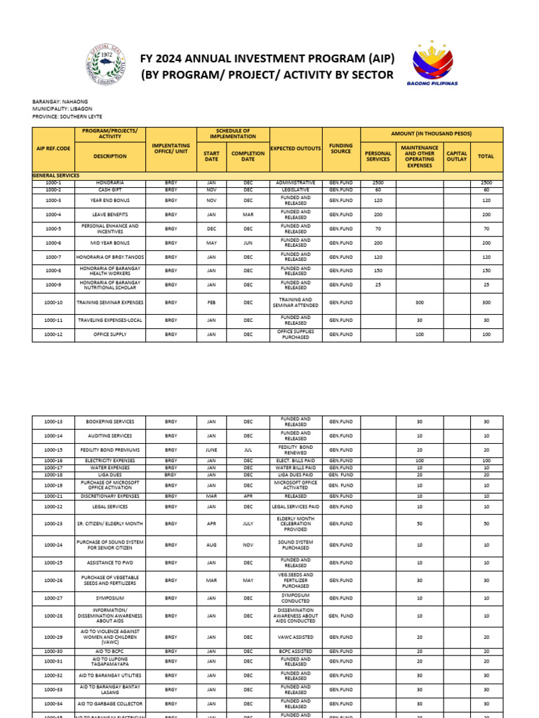 Aip Budget 2024 | PDF | Economies