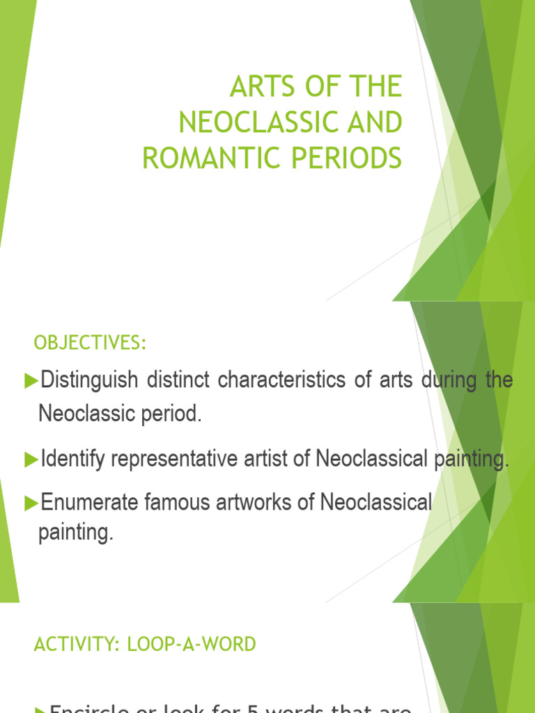 Arts of The Neoclassic and Romantic Periods 1 | PDF | The Arts ...