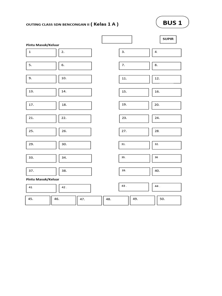 Outing Class Schedule SDN Bencongan II | PDF