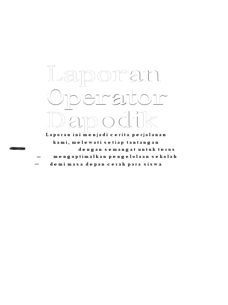 Laporan Operator Dapodik | PDF