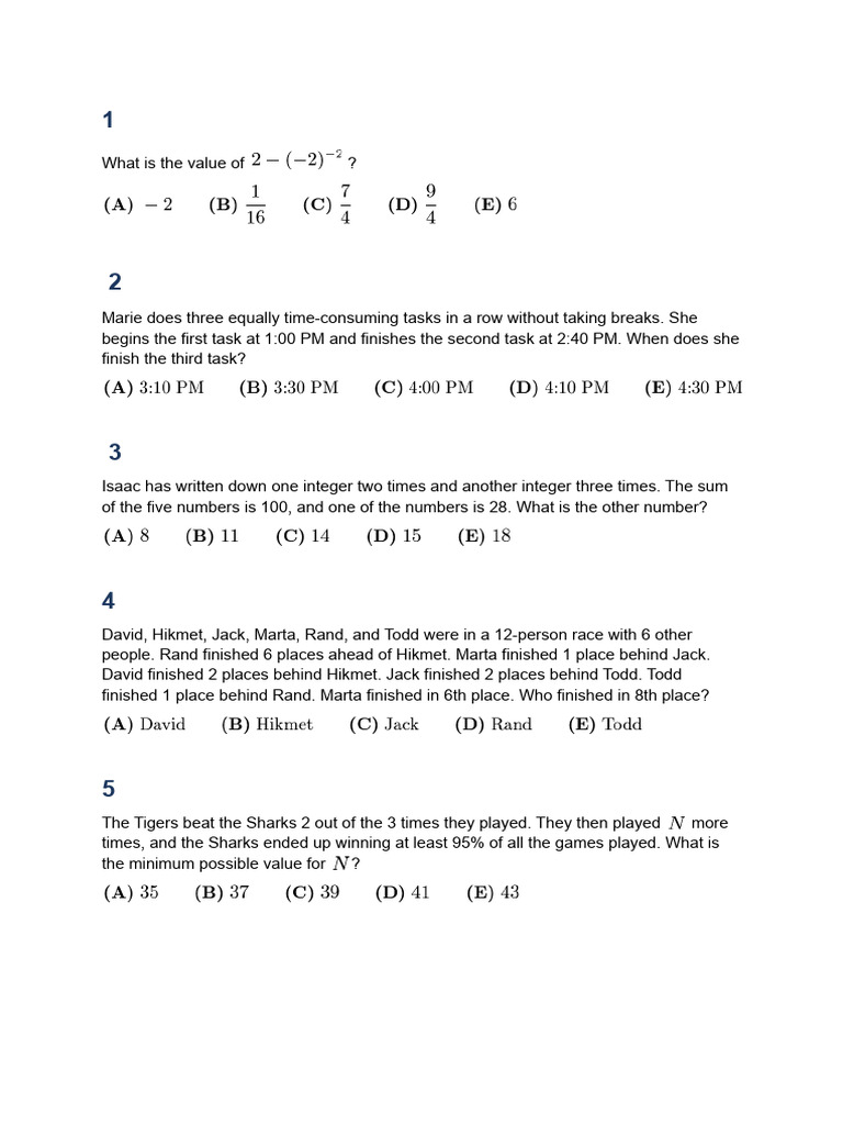 AMC12B3 | PDF | Elementary Mathematics | Mathematics