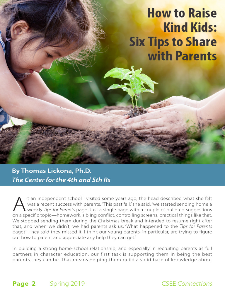 Six Tips for Raising Kind Kids | PDF | Psychology | Psychological Concepts
