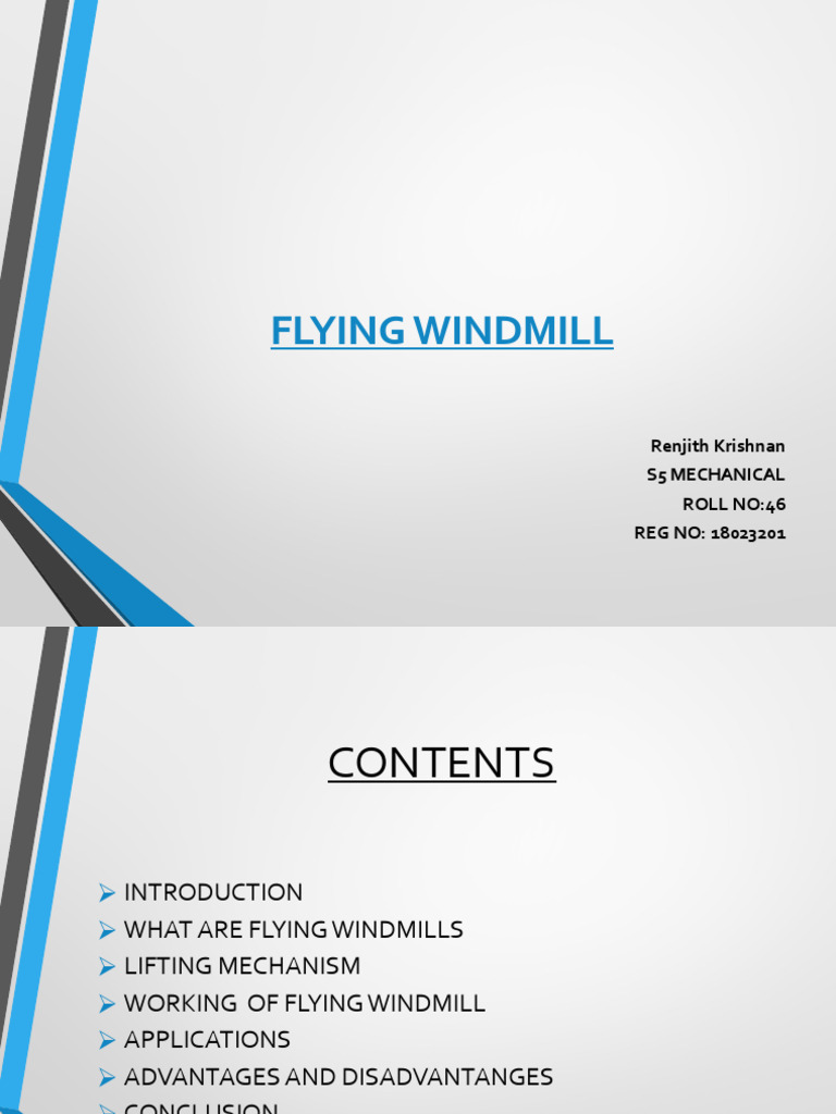 Flying Windmill | PDF | Wind Turbine | Turbine