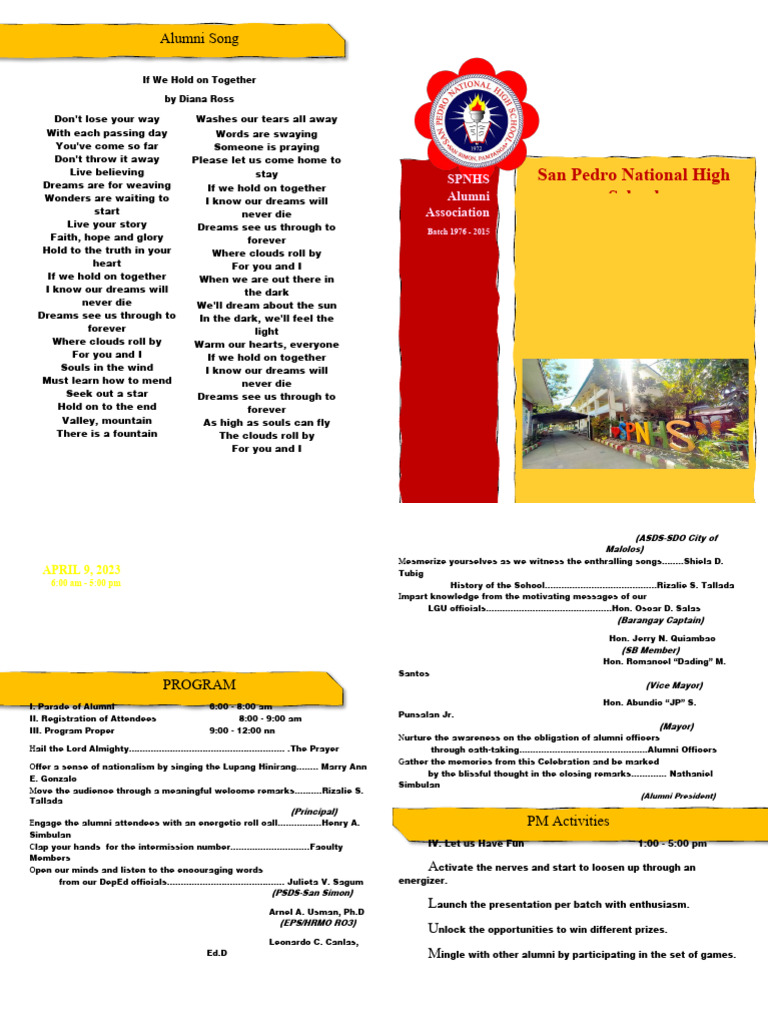 50th Founding Anniversary and Grand Alumni Homecoming Programme New ...